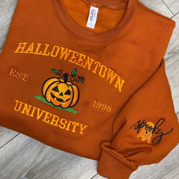 Sweaters | Halloweentown University Sweatshirt Embroidered On This ...